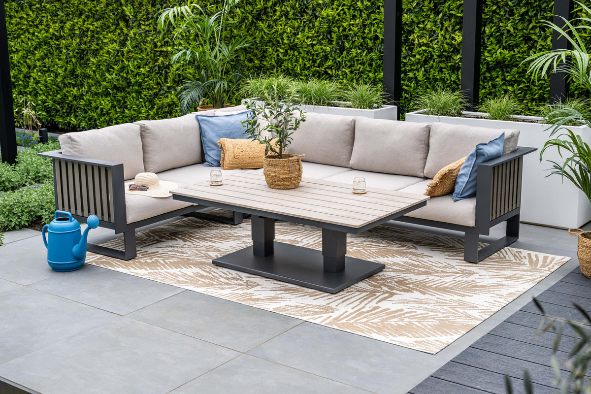 Florence Corner Set ( With Hydraulic Adjustable Table & Bench ...