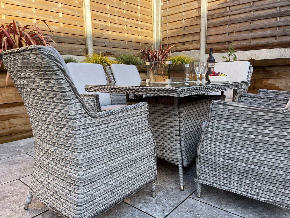 The Santorini 6 seater Fire Pit Set – Indoor Outdoor UK